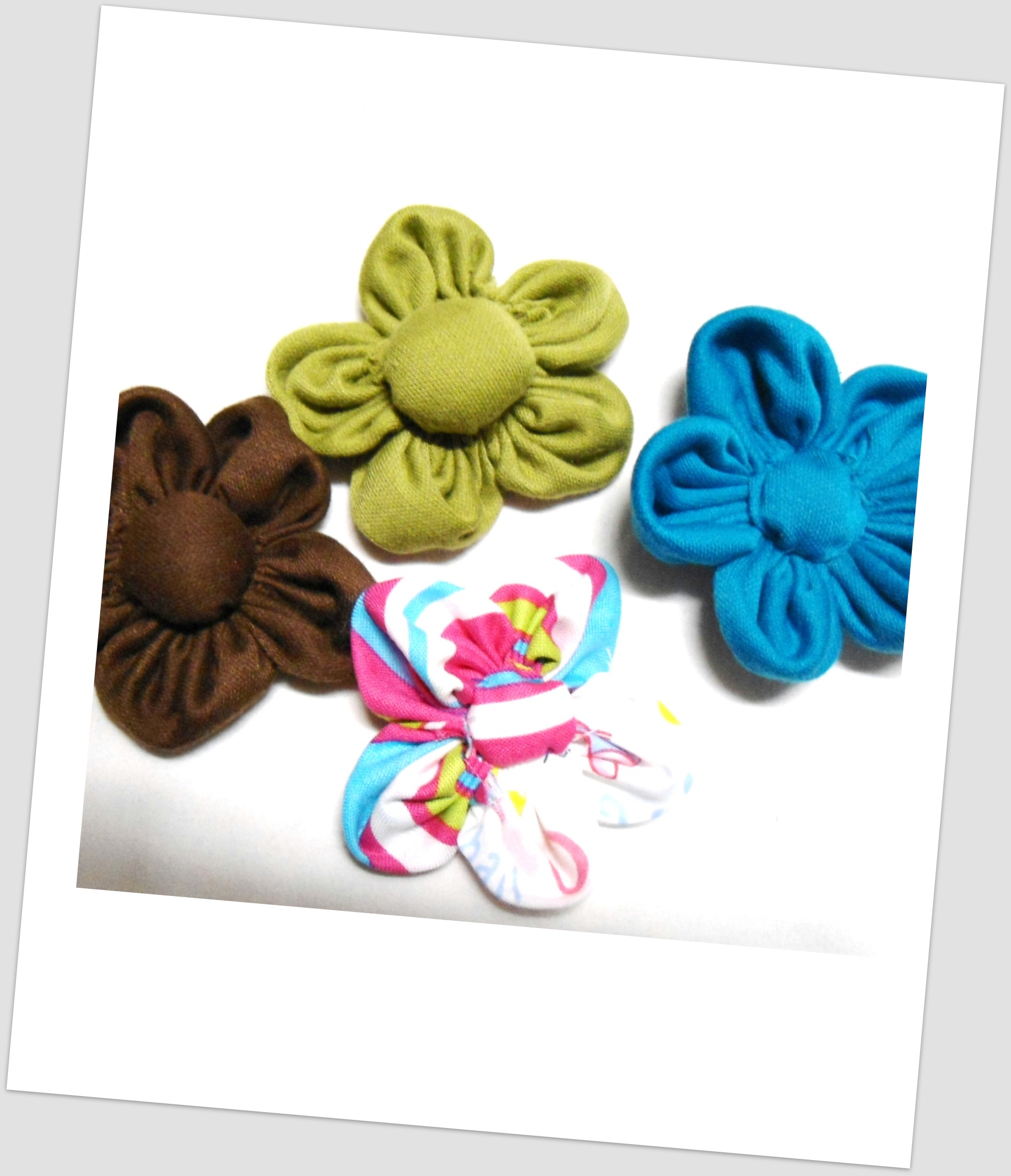 Fabric Flower Tutorial Bundle, Five Flower Pattern, Pdf Pattern on Luulla